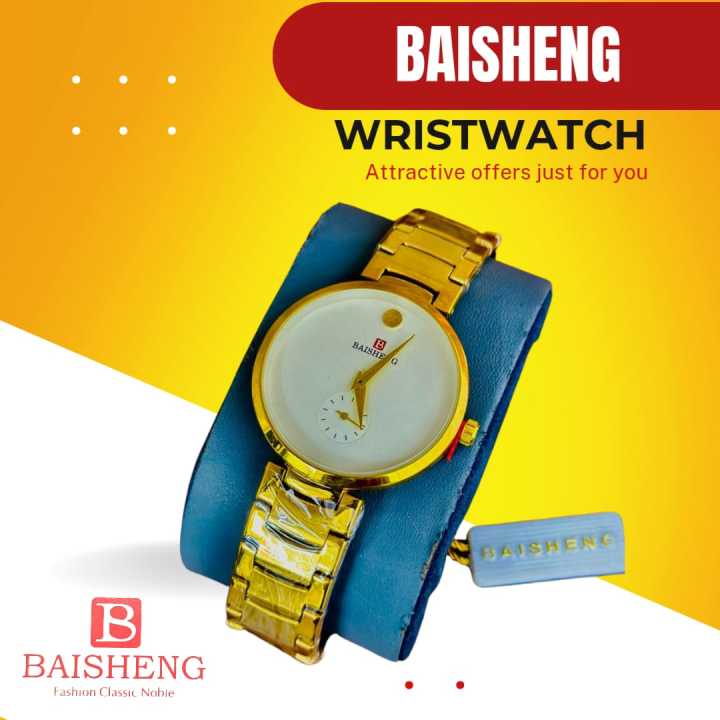 BAISHENG Stainless Steel Watch Unisex 38mm Diameter Movado Design Slim ...