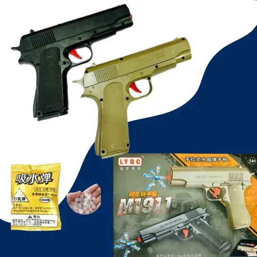 M1911 Water Bomb Gel Blaster Action Water Bullet Bomb Gun with 1000 Gel ...