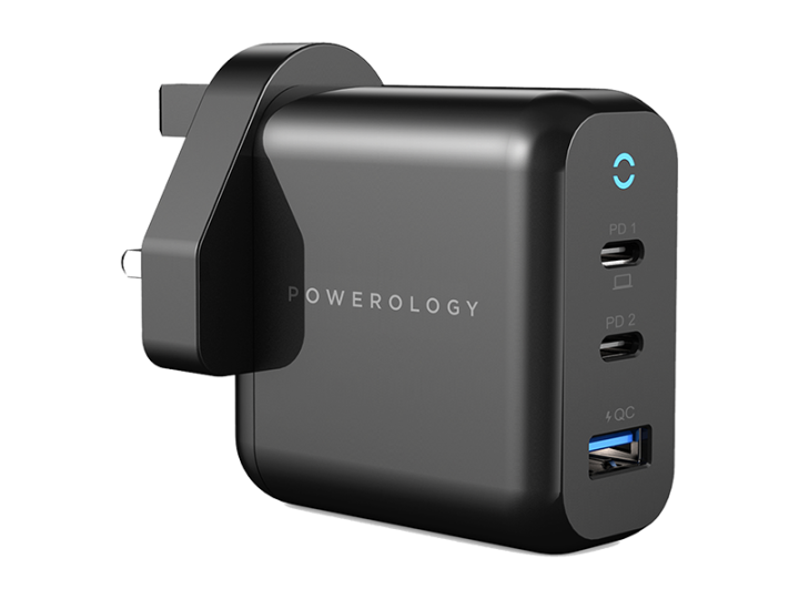 Powerology 65W Quick Charging Dual Port Travel Adapter | Daraz.lk