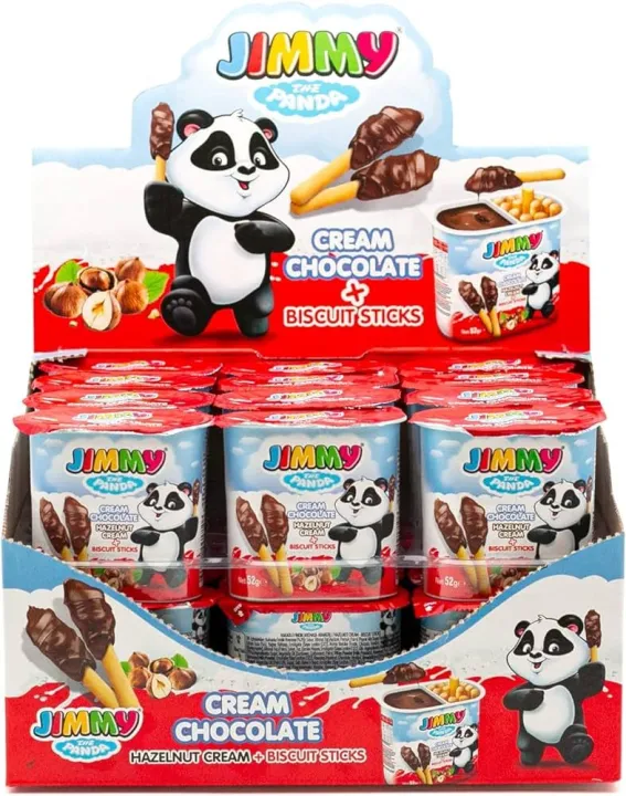Chocolate Hazelnut Spread with Biscuit Sticks Jimmy The Panda, 1.8 ...