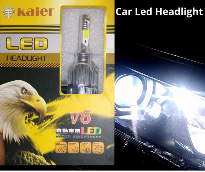 9006 / HB4/ 9012/ HIR2 LED Head Light / FOG light Pair - kaier V6 6000k ...
