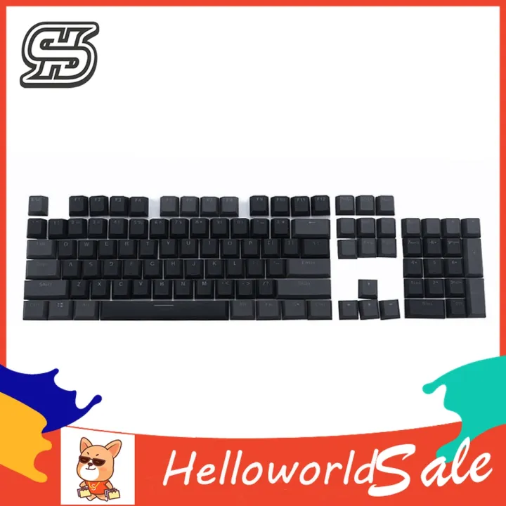 HelloWorld 104Pcs/Set Universal Double Color Key Cap Keycaps for Cherry ...