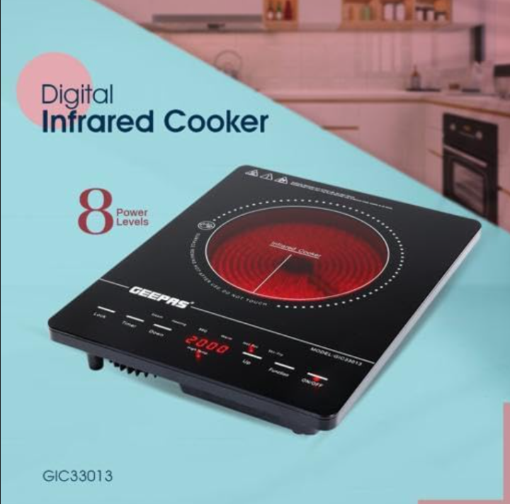 Geepas Digital Induction Cooker GIC33013, Advanced Infrared Cooking ...