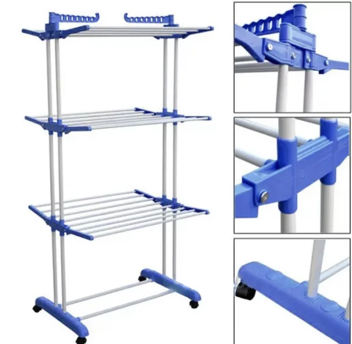 Cloth Stand for Drying | Kapde Sukhane ka Stand | Foldable 3 Layer ...