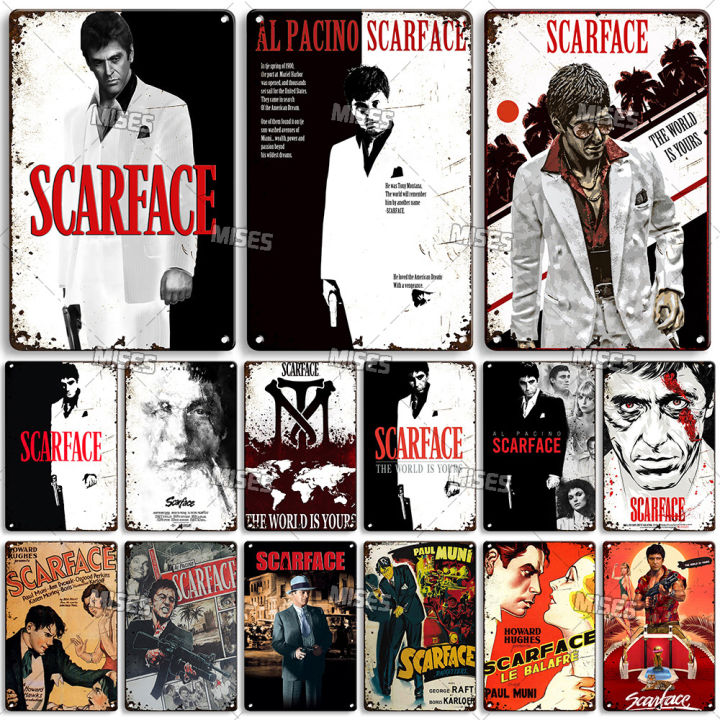 MISES Movie Metal Plaque Scarface Vintage Metal Sign Decorative Plate ...