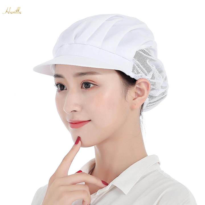 Chef Hat Mesh Food Service Baker Cap Waiter Cap for Commercial ...