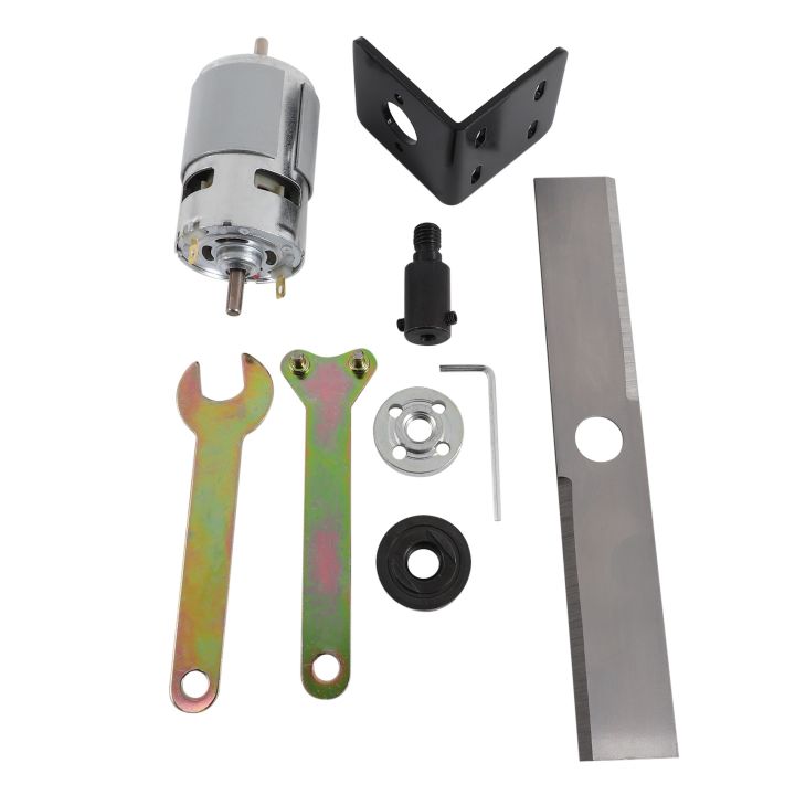 DIY Lawn Mower Set DC 12V 775 Motor Manganese Steel Blade Garden Moving ...