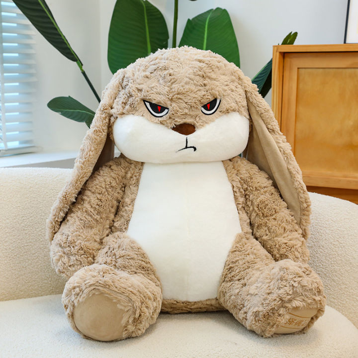 ZEIO Diudiu Rabbit Plush Toy angry Long-eared Rabbit Fluffy Super Cute ...