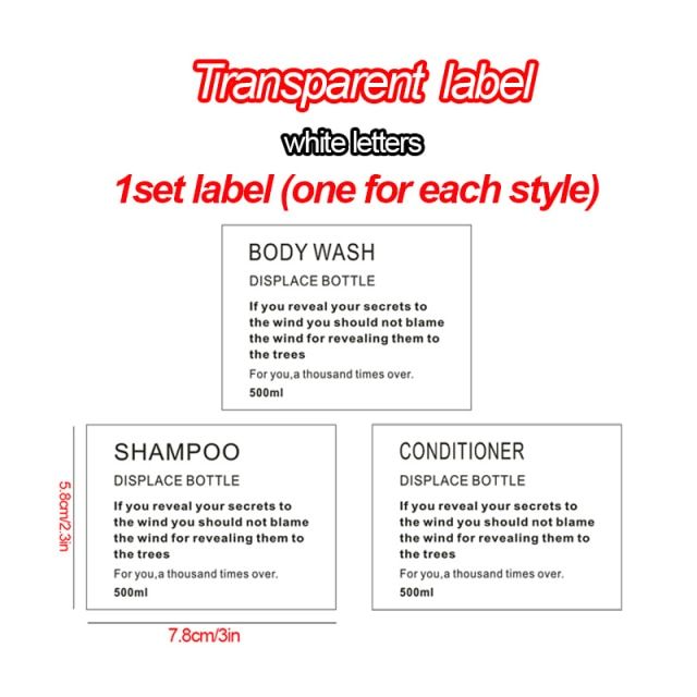 Waterproof Shampoo Bottle Labels Removable Dispenser Sticker Soap ...
