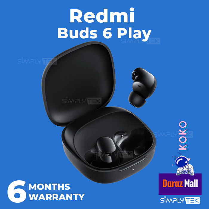 Xiaomi Redmi buds 6 Play Bluetooth 5.4 TWS Earphone Earbuds 10mm ...
