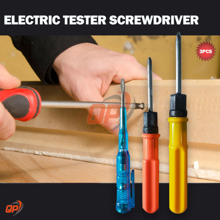 QP 3PC Electric Tester Screwdriver & Phillips Heads Screwdriver | Daraz.lk