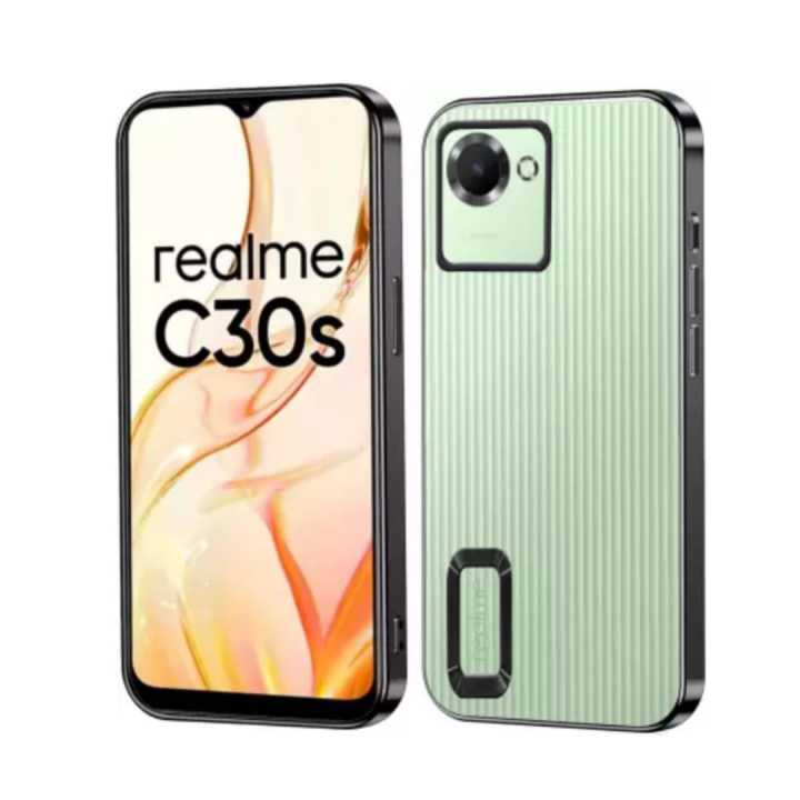 Realme C30/C30S Luxury Transparent Logo Hole Case with lens Protector ...
