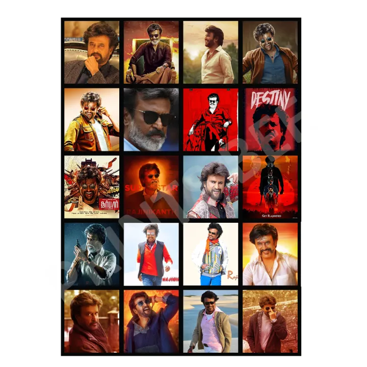20pcs Rajinikanth Superstar Kollywood Star Actor High Quality Sticker ...