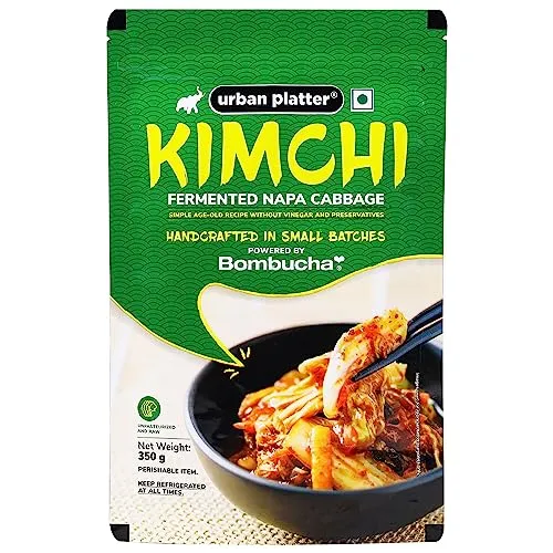 Urban Platter Korean Style Kimchi Fermented Nappa Cabbage, 350g [Raw ...