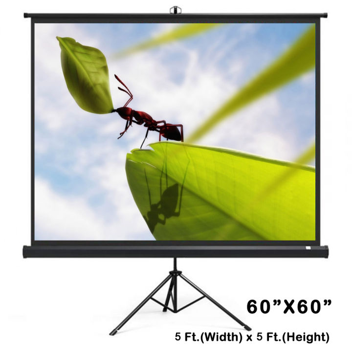 Portable Tripod Projector Screen (60"X60") | Daraz.lk