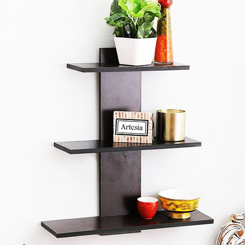Mr Wood Multipurpose Wall Mount Shelf/ Wall Display Rack/ Wooden Wall ...