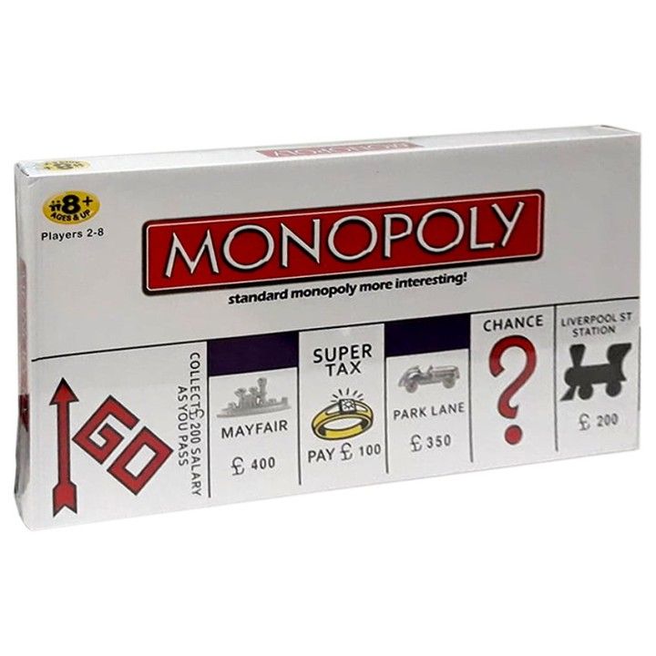 Classic White Monopoly: The Timeless Standard Board Game for Endless ...