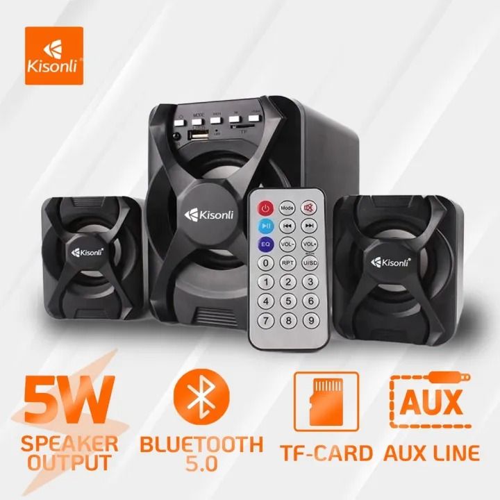 Kisonli U-2500 Gaming Subwoofer Speaker 2.1 Bluetooth U-2500BT X-Audio ...