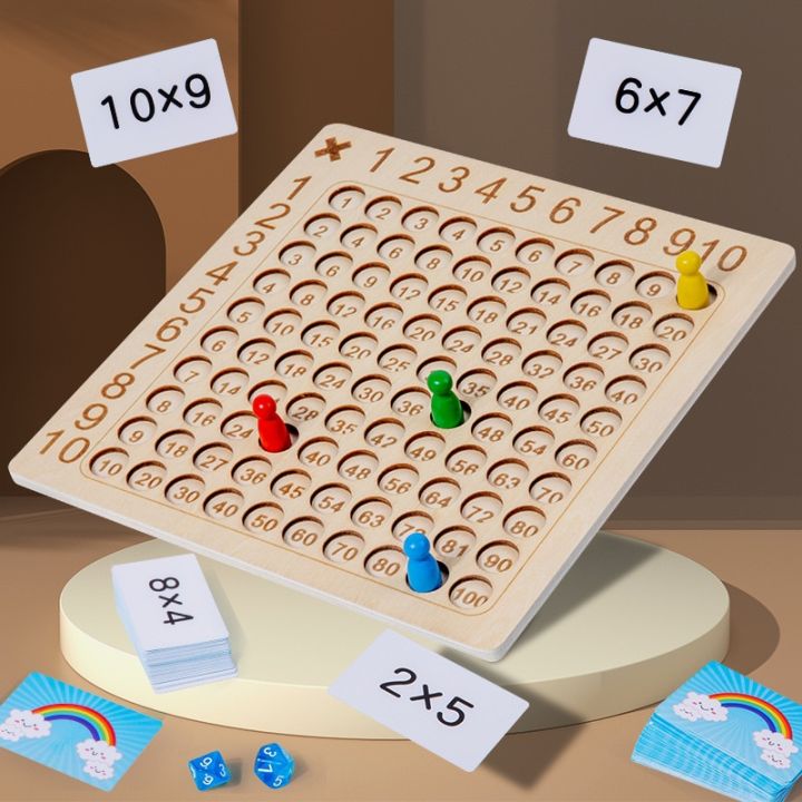 Montessori Multiplication Wooden Board Game Kids Learning Educational ...