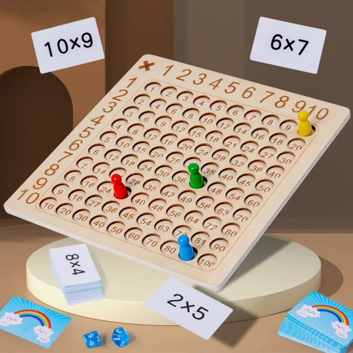 Montessori Multiplication Wooden Board Game Kids Learning Educational ...