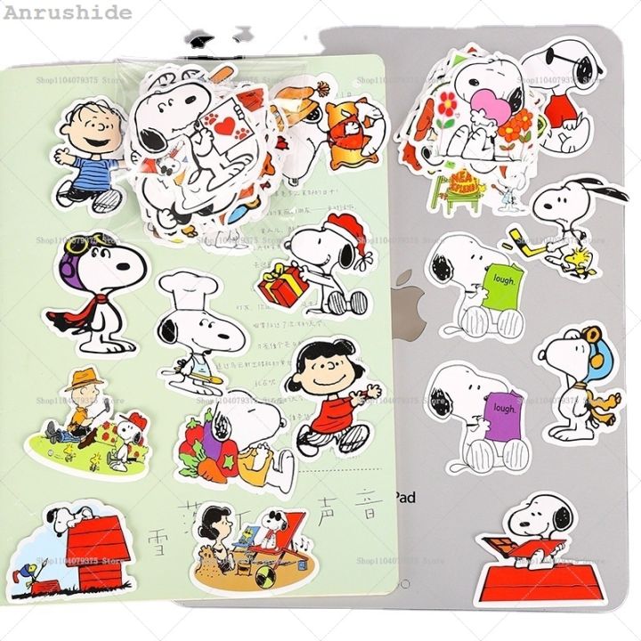 Anrushide Disney Snoopy Cartoon Stickers Laptop Decals Diary Scrapbook ...