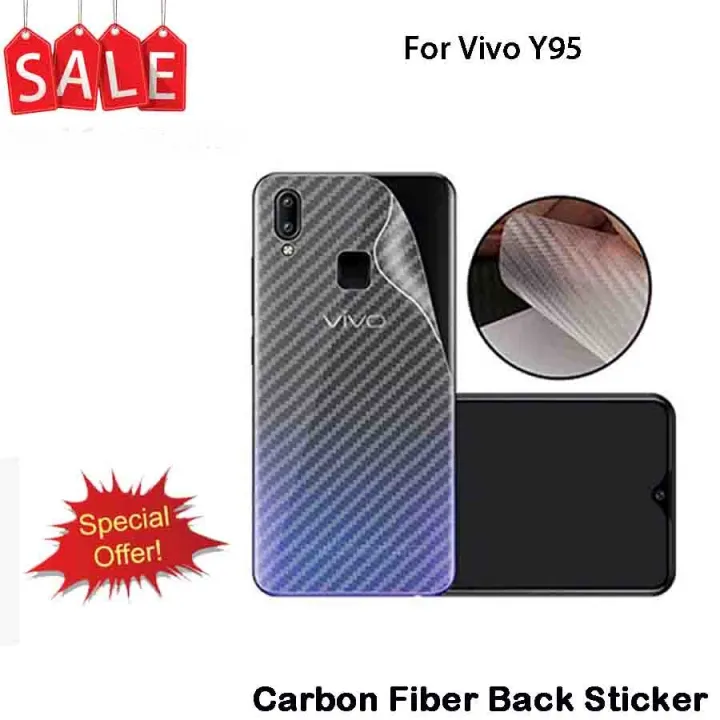 Vivo Y95 Ultra Thin Clear Slim Fit Transparent Carbon Fiber Film Phone ...