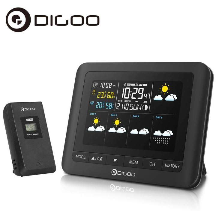 Digoo Five Day Forecast Wireless Weather Station Barometer Humidity ...