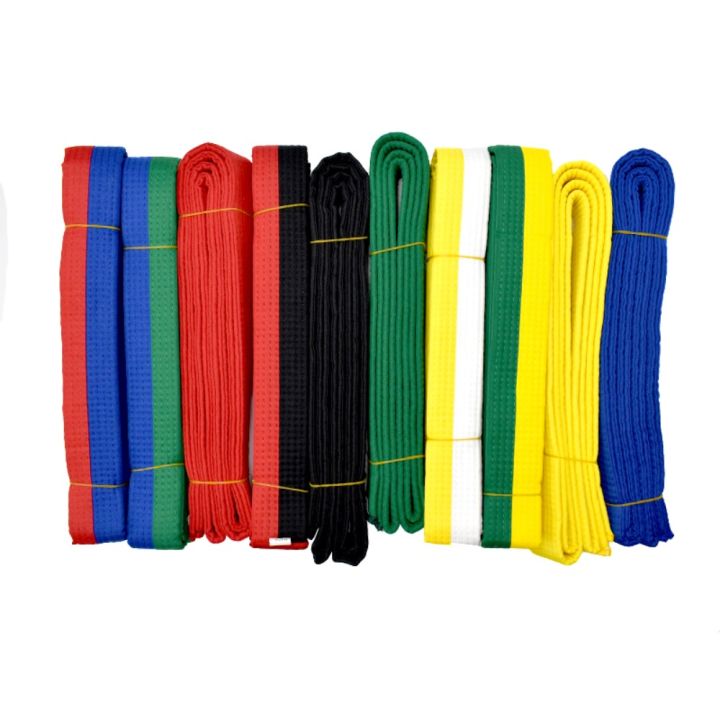 Cotton Taekwondo Belt 2.2/2.8M Black/Red/Green/Yellow udo Jiu jitsu ...