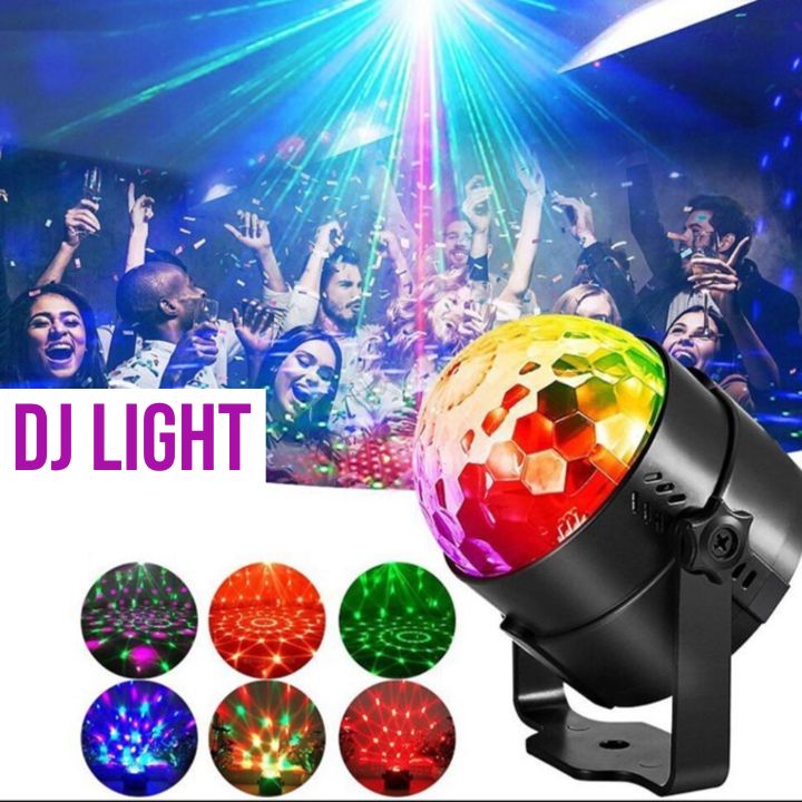 Sound Activated Rotating Disco Light Colorful LED Stage Light RGB Laser ...