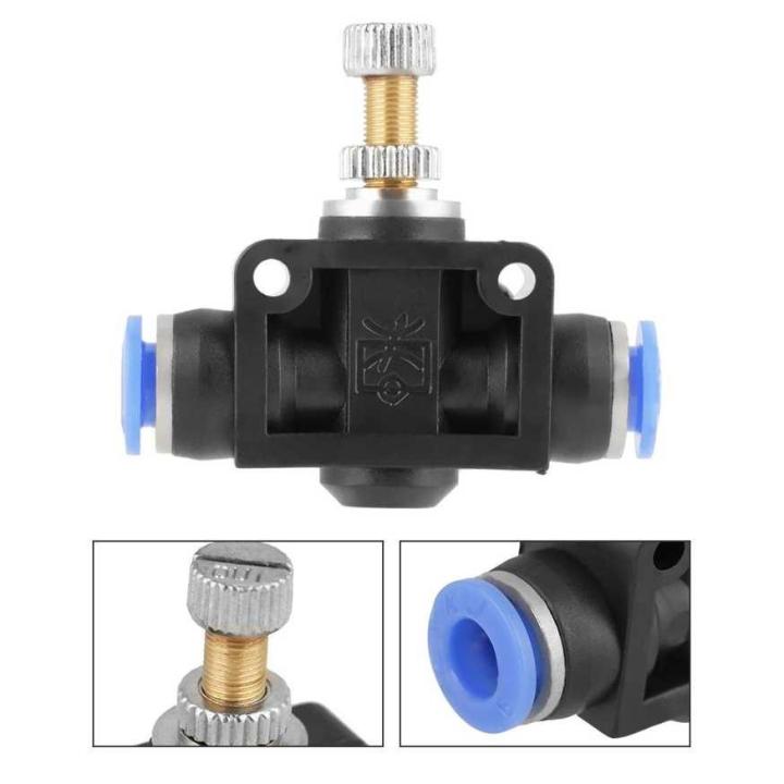 10pc Push In Speed Controller 6mm Pneumatic Air Flow Control Valve ...