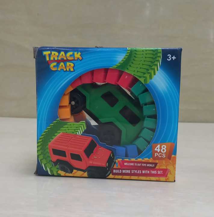 Small Magic Track For Kids Racing with Racing Car (48PCS) Roller ...