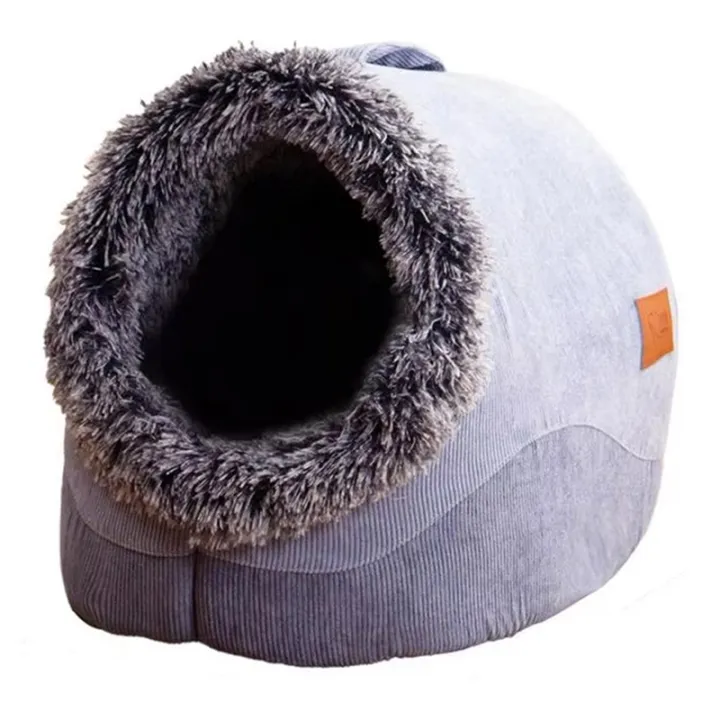 Cat Caves for Indoor Cats Plush Warm Kennel Cat Cave Semi-Enclosed ...