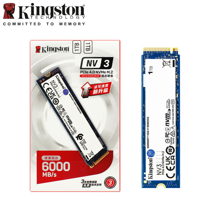 Kingston NV3 SSD 1TB 2TB 4TB 500GB NVMe PCIe Gen 4.0x4 Solid State ...