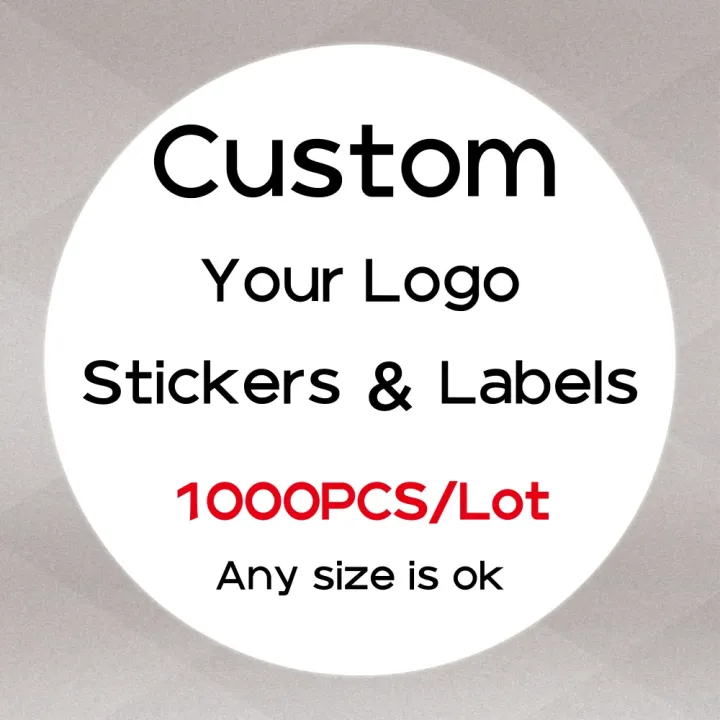 1000 PCS Custom Stickers Customize Logo Label Sticker Personalized ...