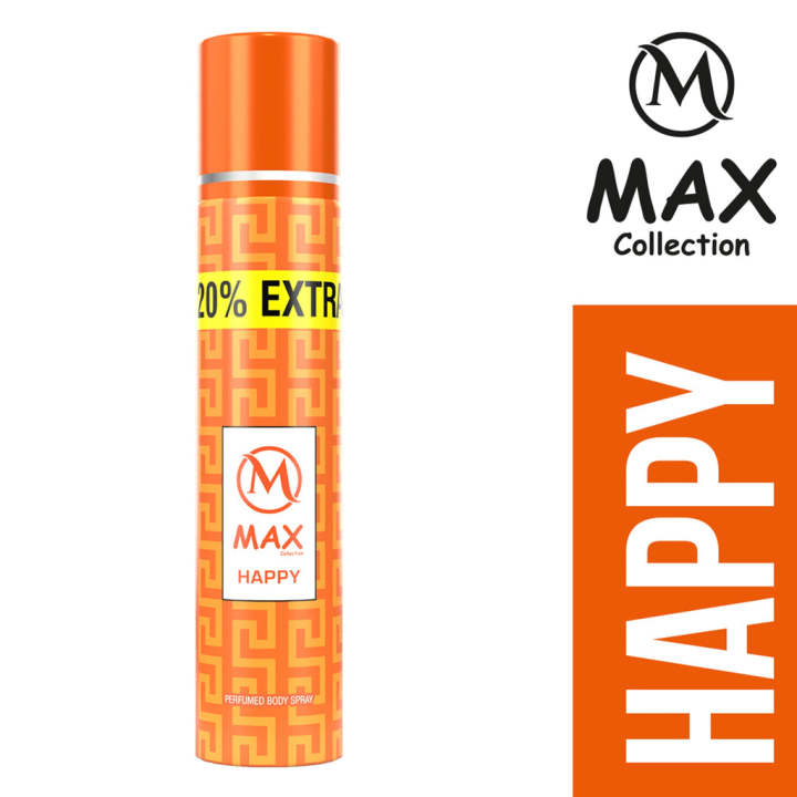 Max Collection Happy Perfumed Body Spray 90ml Extra Fragrance Fights ...