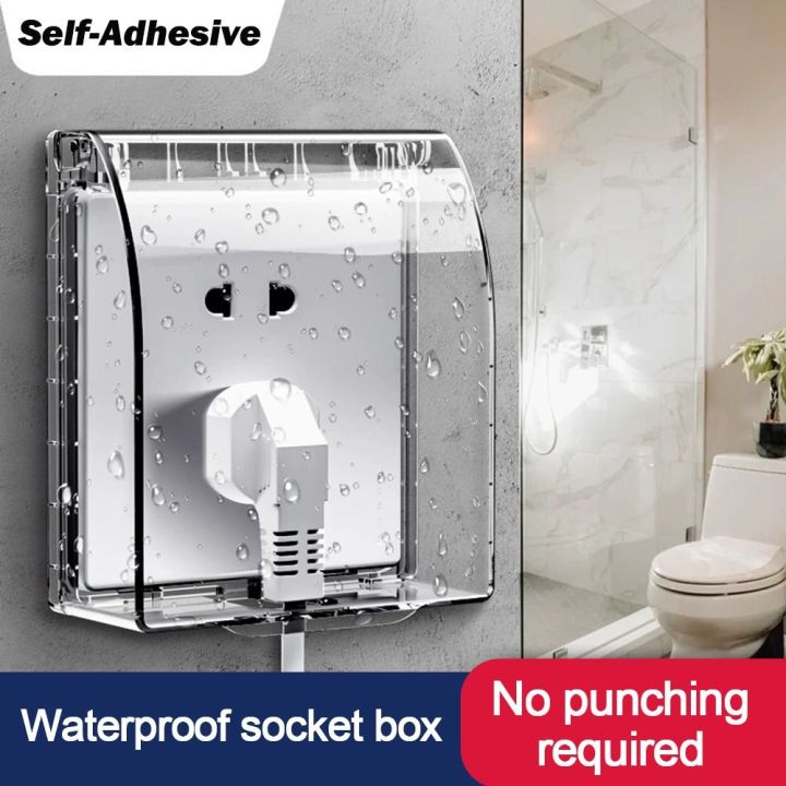 Wall-mounted Switch Protective Cover Self-Adhesive 86 Type Socket ...