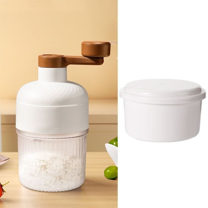 Portable Plastic Ice Crusher Manual Operation Milkshake Shaved Ice ...
