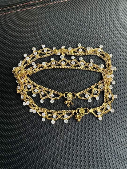 NEW Gold color Traditional Zulla Type Anklet Padasaram Foot Jewelry ...
