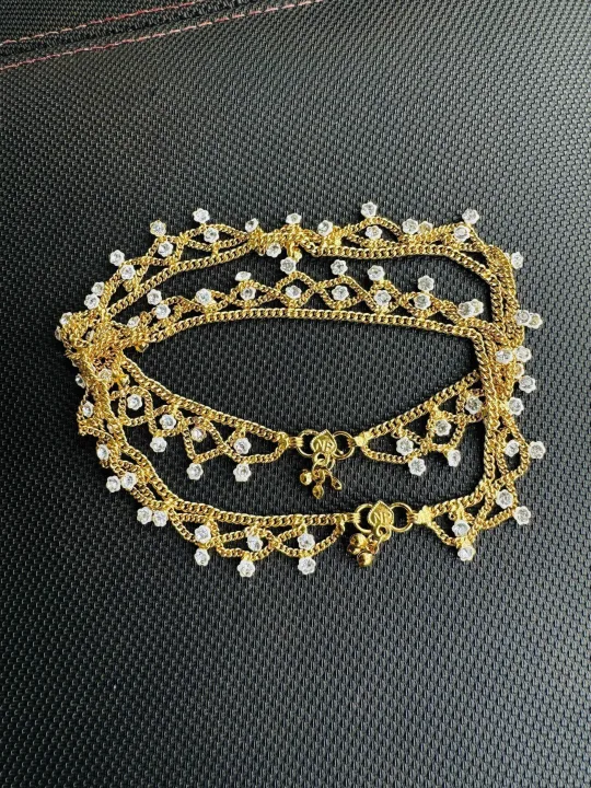 NEW Gold color Traditional Zulla Type Anklet Padasaram Foot Jewelry ...