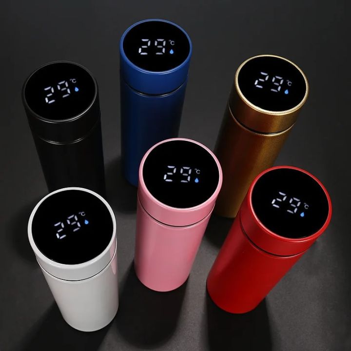 Smart Thermos Bottle with LED Temperature Display for Adult, Stainless ...