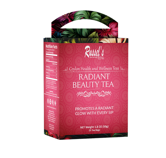 Russel's Radiant Beauty Tea (25 Tea Bags) | Ceylon Green Tea | Blue ...