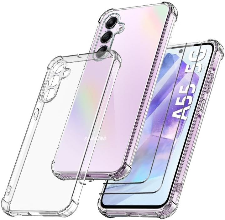 Samsung Galaxy A55 5G / A35 /A25 /A15 Case Clear TPU Four Corners Cover Transparent Soft | Daraz.lk