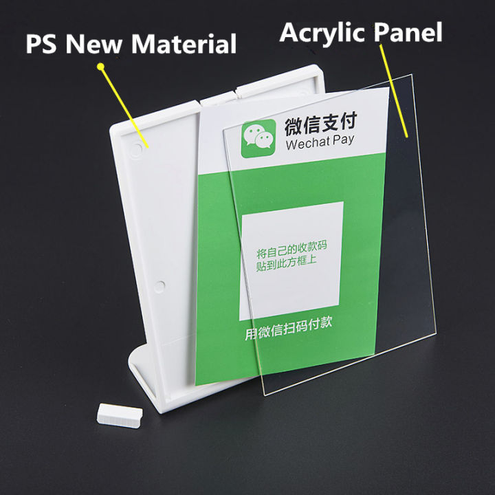 【Must-have】 A6 Plastic QR Code Display Stand Counter Sign Stand Menu ...