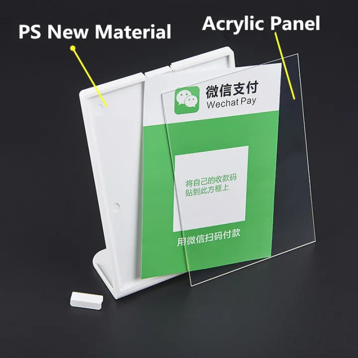 【Must-have】 A6 Plastic QR Code Display Stand Counter Sign Stand Menu ...