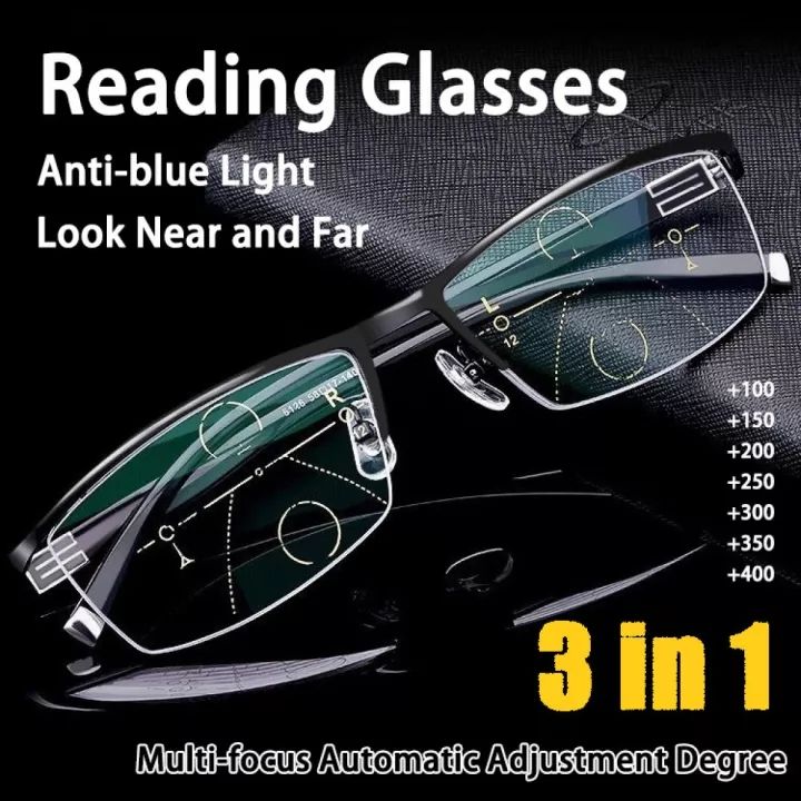 xin3 IN 1 New Bifocal Reading Glasses for Men Adjustable Vision ...