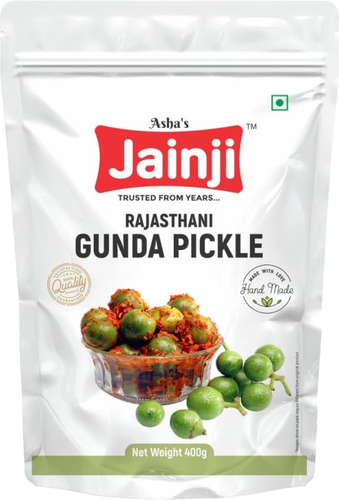 Jainji Gunda Pickle 400 Gram | Lesua/Lasoda Ka Achaar | Homemade ...