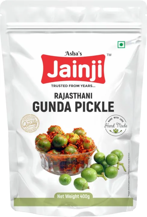 Jainji Gunda Pickle 400 Gram | Lesua/Lasoda Ka Achaar | Homemade ...