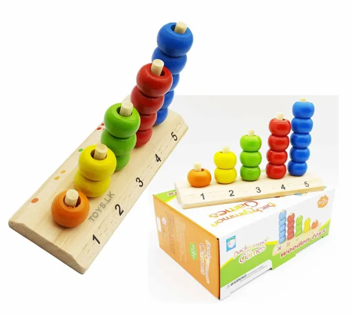 Wooden Backgammon Game / Multicolour Wooden Toys / Classic Wooden ...