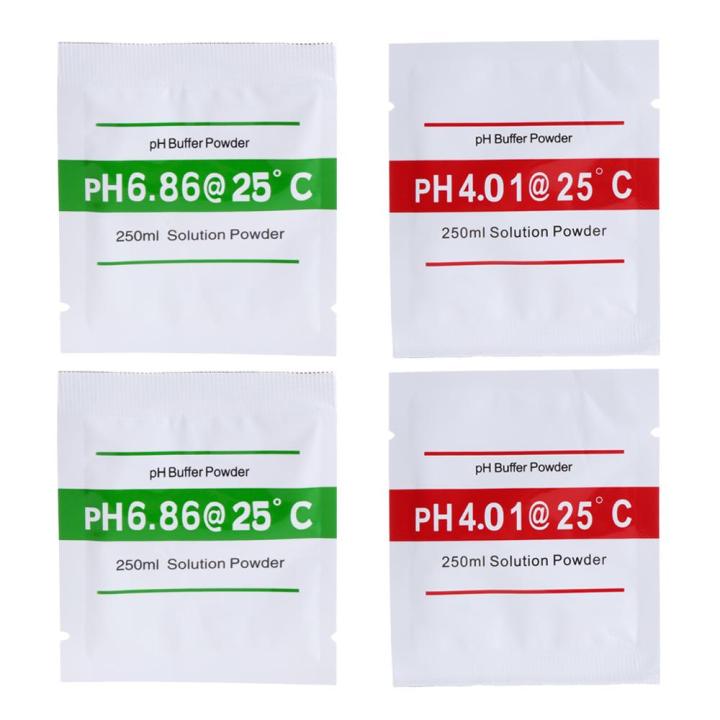 4 Pcs PH Buffer Solution Powder PH For Test Meter Measure Calibration 4 ...