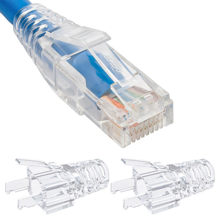 Cover Protection Cat6 Sheath Stress Sheath Plug Clear RJ45 Ethernet ...